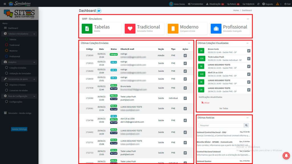 Como utilizar o SIMP DashBoard – Ajuda AgenciaLink.Com